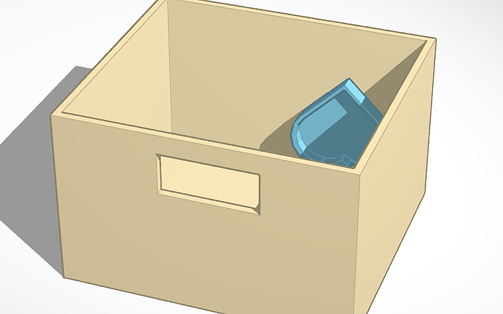 3D design Storage Container w/ built in separate compartment | Tinkercad