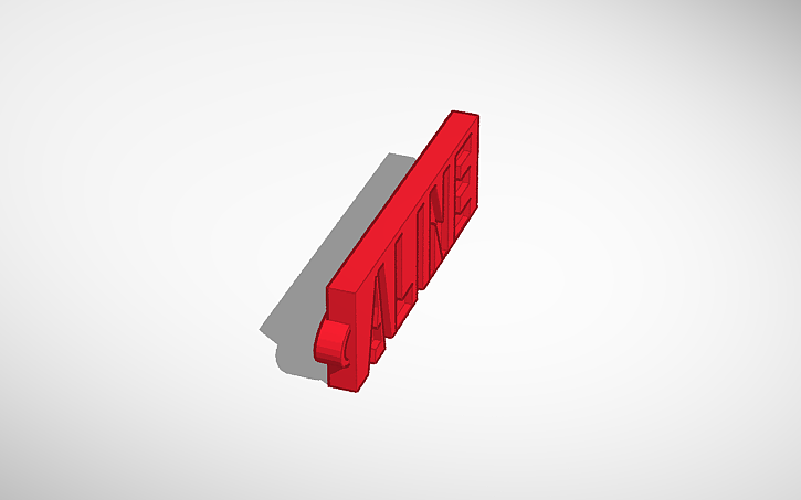 3D design Chaveiro com o nome Aline - Tinkercad