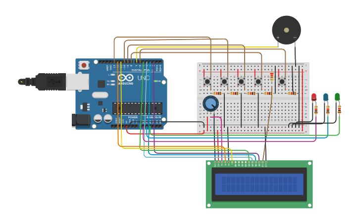 Circuit design Proiect Cod Morse - Tinkercad
