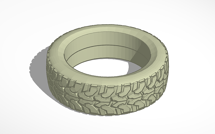 3D design 1/64 gasser tire 3x10.5 R7.4 - Tinkercad