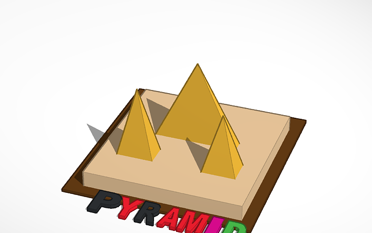 3D design Egyptian pyramid - Tinkercad