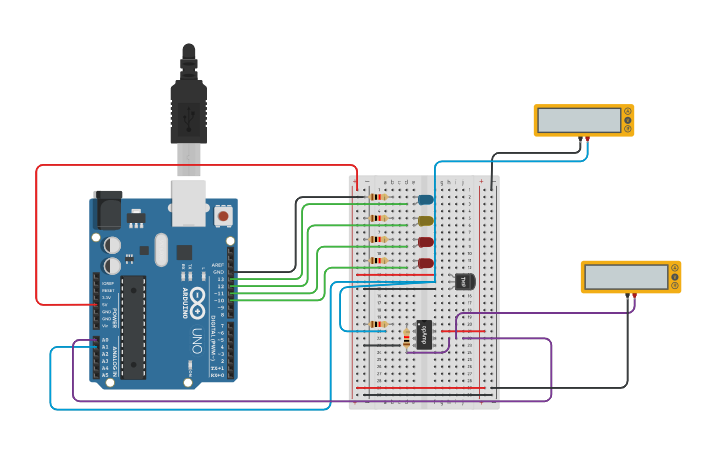 Circuit design Temperature sensor FALL20-21 | Tinkercad