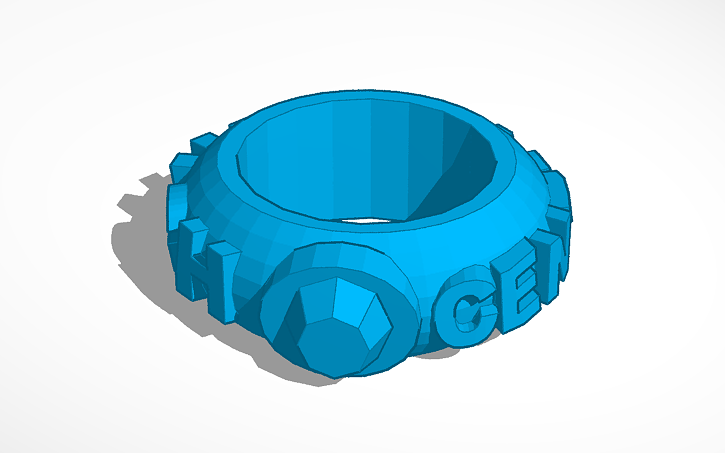 3D design bob's ring (from the outsiders) - Tinkercad