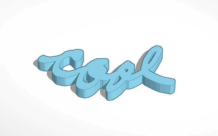 3D design THE CURSIVE COOL | Tinkercad