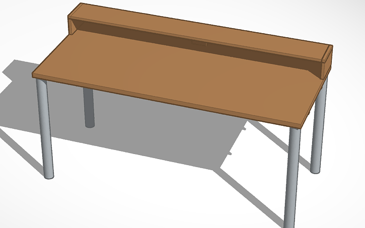 3D design Personal Desk - Tinkercad