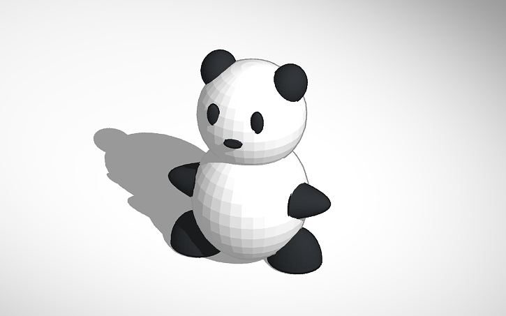 3D design Panda - Tinkercad