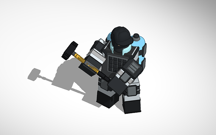 3D design TDS sledger (Tower Defense Simulator) - Tinkercad