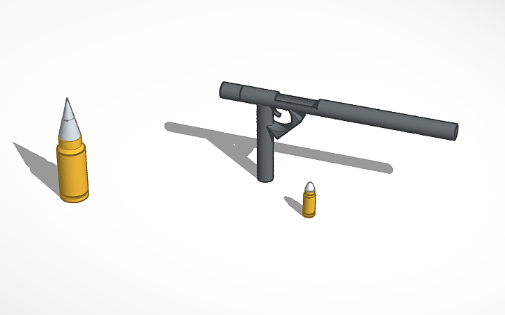 3D design welrod and bullet designs - Tinkercad