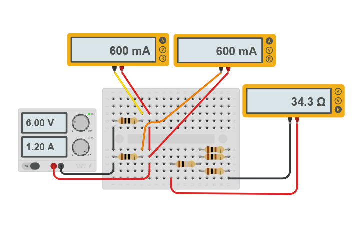Circuit Design Parallel And Series Resistors Tinkercad