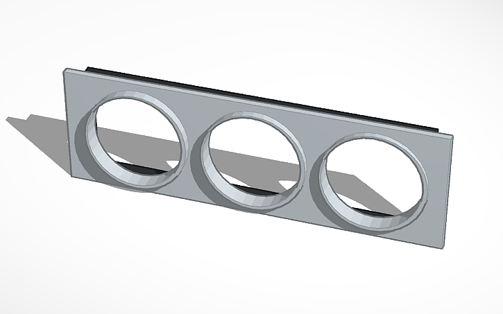 3D design Copy of 3 Gauge Pod - Tinkercad