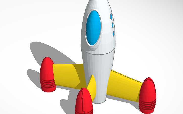 3D design Super duper rocket - Tinkercad