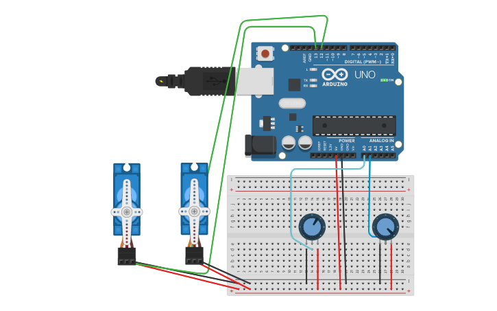 Circuit design Atividade 08 - Servo Motor - Tinkercad