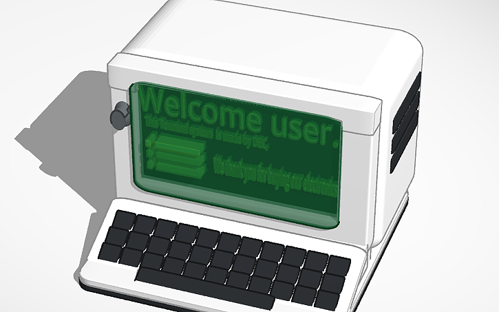 3D design Terminal/Computer/Monitor - Tinkercad 3D design Terminal/Computer/Monitor - Tinkercad
