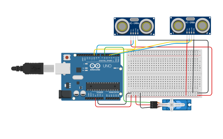 Circuit design toll gate - Tinkercad