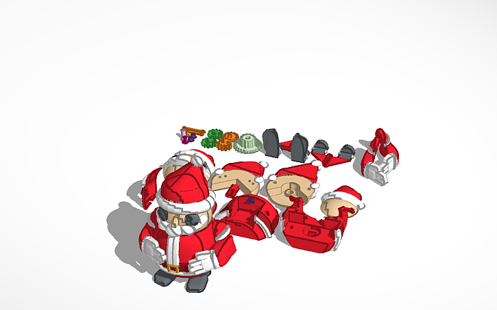 3D design dancing santa - Tinkercad