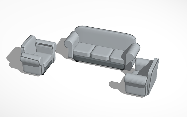 3D design sofa - Tinkercad