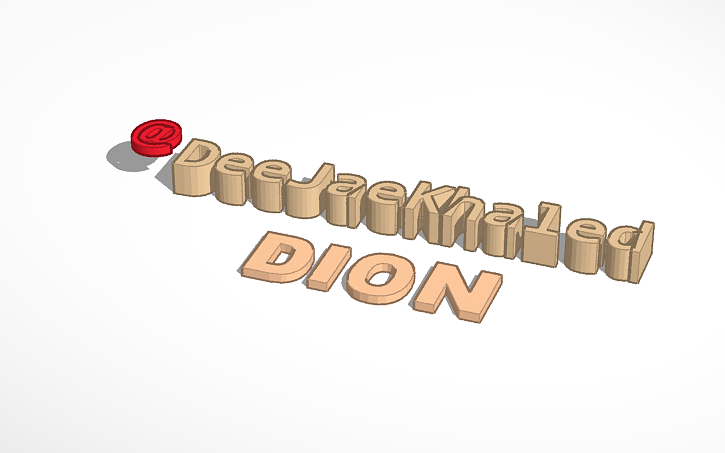 3d Design Name Tinkercad