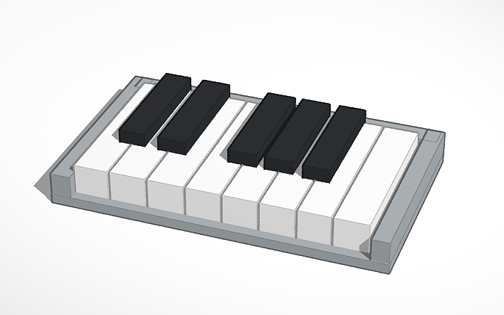 3D design Piano - Tinkercad