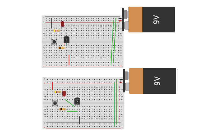 Circuit design NPN,PNP | Tinkercad