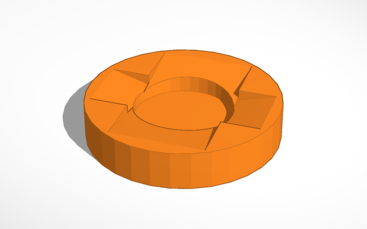 3D design 35mm perfusion chamber v1 Circular with bevels - Tinkercad