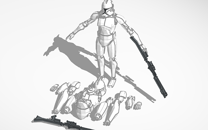 3D design clone trooper clone wars figure - Tinkercad