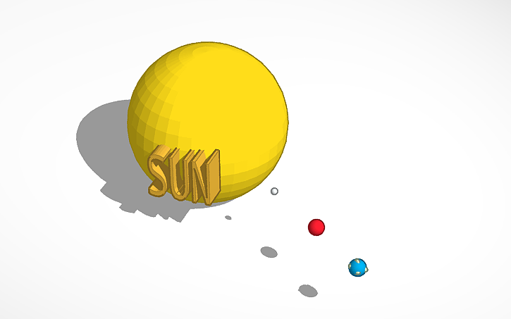 3D design Solar System Model | Tinkercad