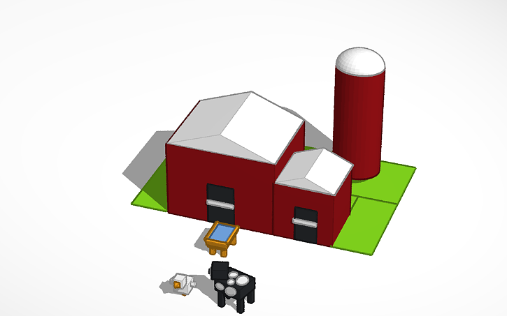 3D design Copy of Cow's Farm - Tinkercad