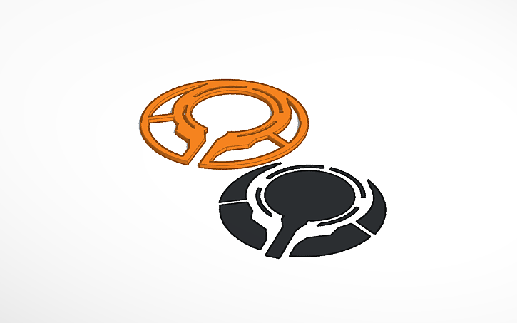 3D design Reclaimer Symbol and Stencil - Tinkercad