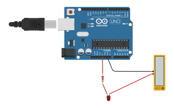 Circuit design MULTIMETRO -AMPEROMETRO | Tinkercad