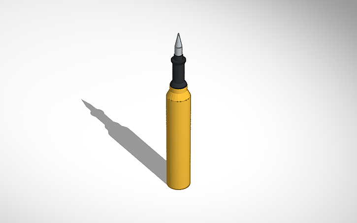 3D design M829 tank shell - Tinkercad
