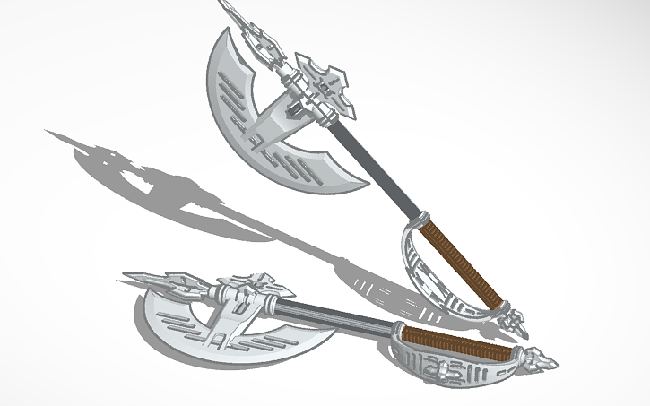 3D design Dual-wielded Battle Axes - Spite & Malice | Tinkercad
