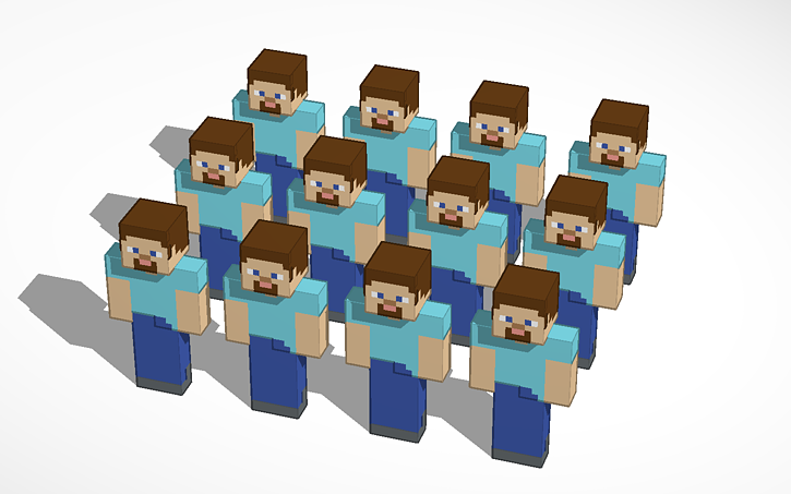3D design Steve army | Tinkercad