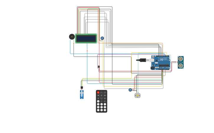 Circuit design Automatic Avoid Collision With Car's Door | Tinkercad