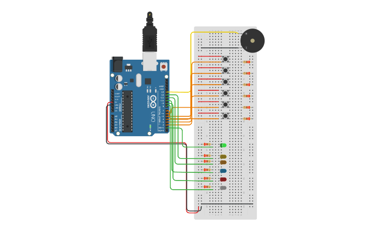 Circuit design Juke box - Tinkercad