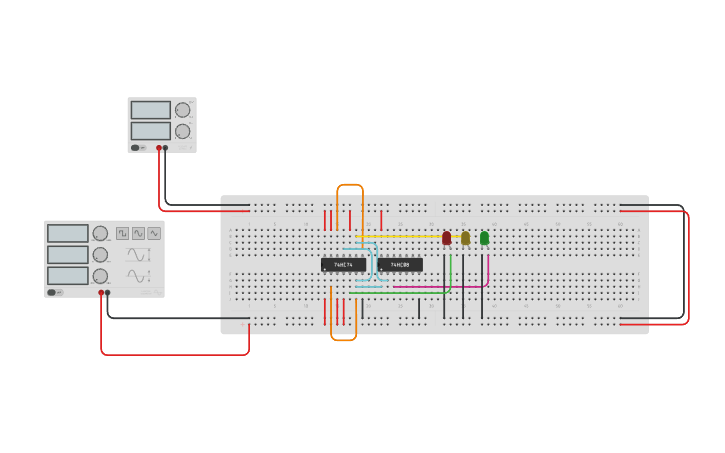 Circuit design Traffic Light - Tinkercad