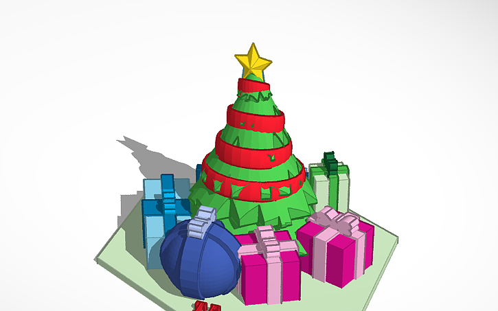 3D design Christmas tree!!! - Tinkercad