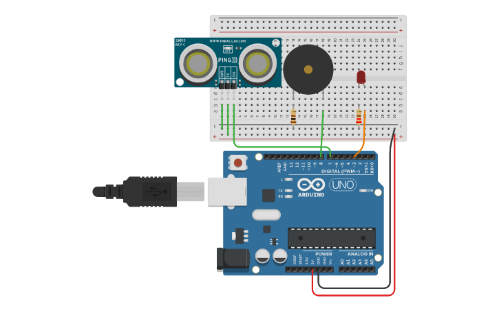 Circuit Design Copy Of Ultrasonic Distance Sensor Led Bar Graph Blocks