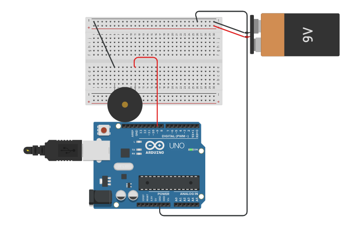 Circuit design USANDO O BUZZER COM ARDUINO - TRANSDUTOR PIEZO ELÉTRICO ...