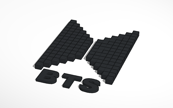 3D design BTS LOGO - Version 1 | Tinkercad