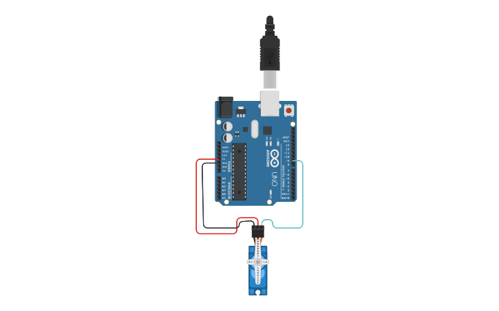 Circuit design Servo Motor | Tinkercad