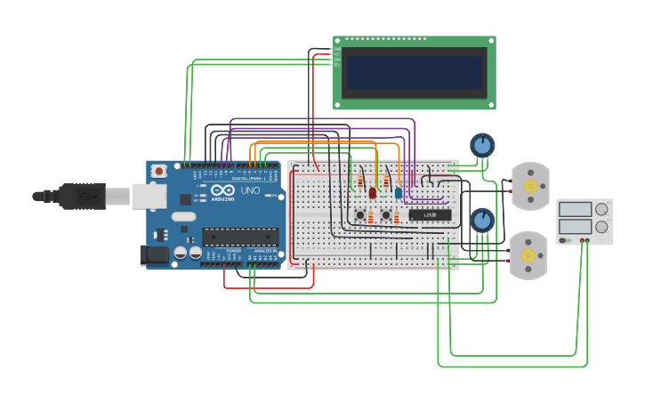 Circuit design teclado - Tinkercad