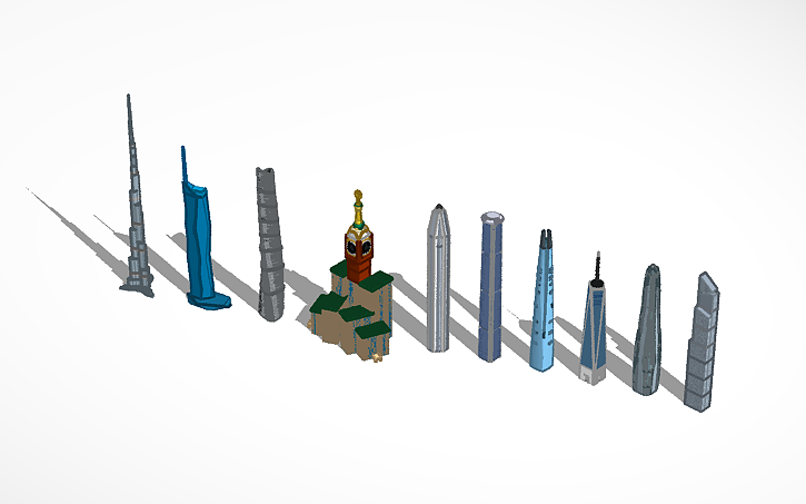 3D design World's Tallest Buildings 2022 | Tinkercad