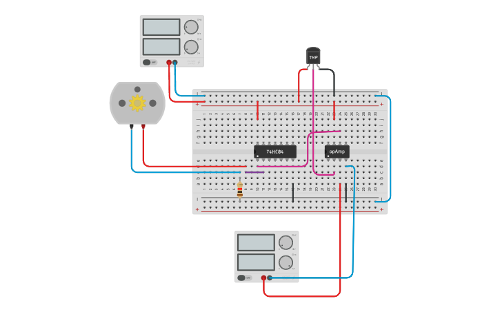 Circuit Design Automatic Fan Controller Tinkercad
