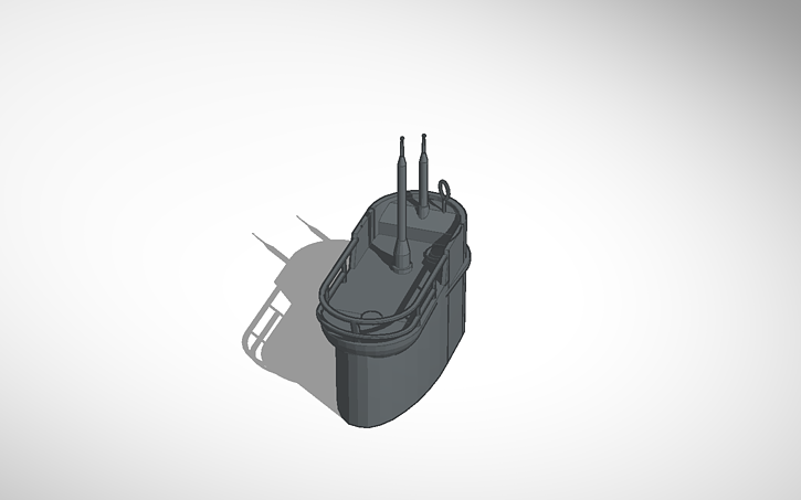 3D design u-boat comm tower - Tinkercad