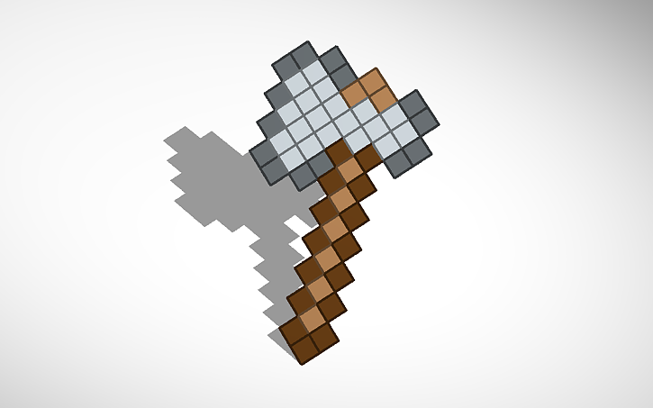 3D design Minecraft Axe - Tinkercad