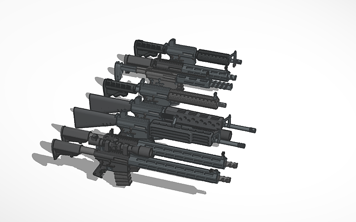 3D design AR-15 AR-10 Family Part 2 - Tinkercad