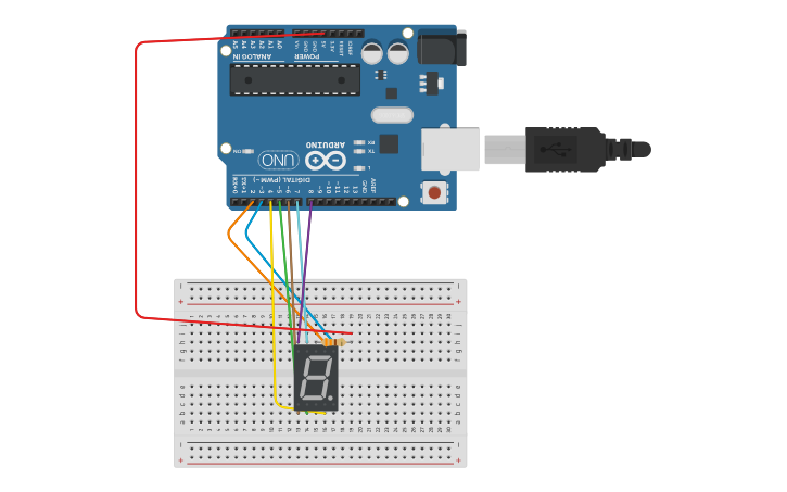 Circuit design 17a_Led 7_segment_display - Tinkercad