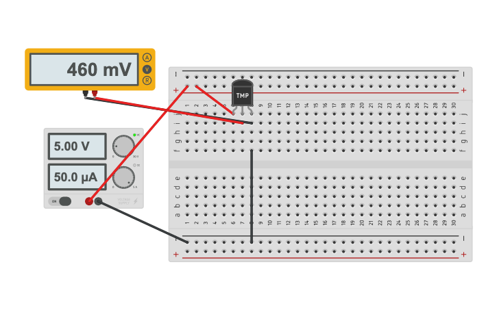Circuit design Temperature conversion | Tinkercad