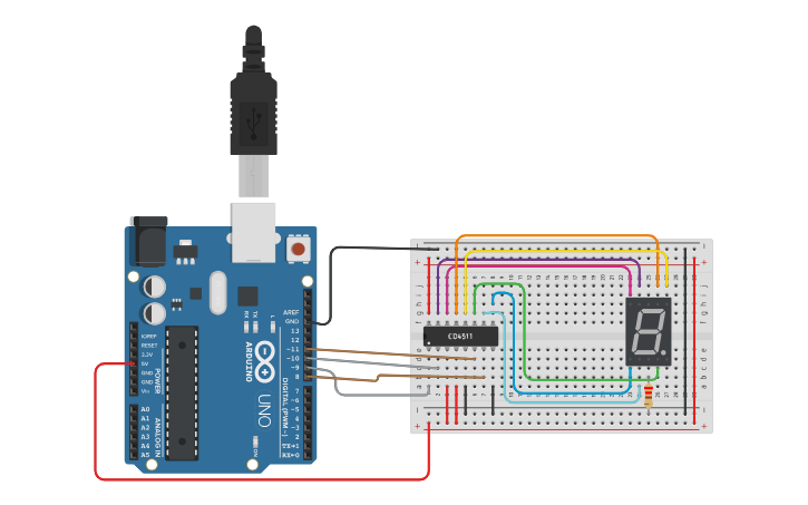 Circuit design Arduino + Display de 7 segmentos + CI 4511 - Código ... Circuit design Arduino + Display de 7 segmentos + CI 4511 - Código ...