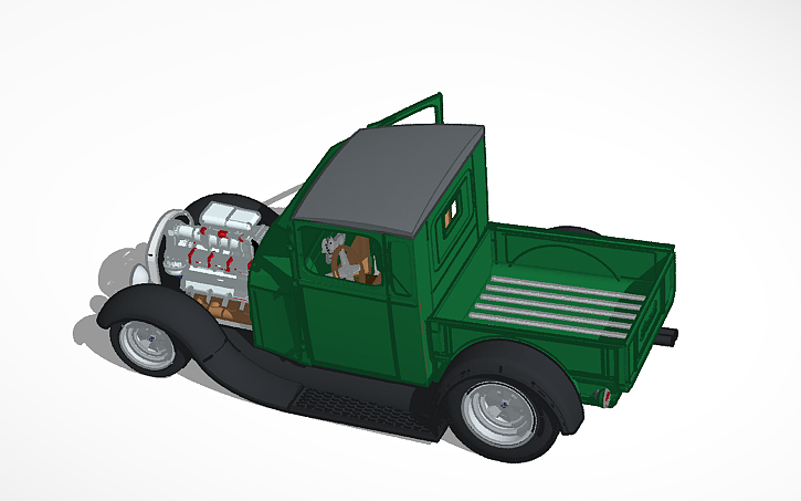3D design RAT ROD TRUCK - Tinkercad